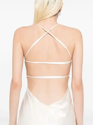 Michelle Mason Cutout Detail Gown - White