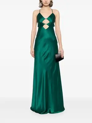Michelle Mason Cutout Gown - Green