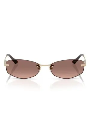 JIMMY CHOO 57mm Oval Sunglasses - Pink Gold