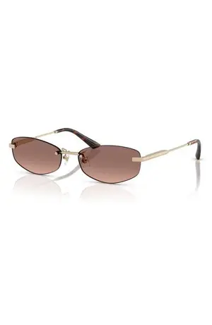 JIMMY CHOO 57mm Oval Sunglasses - Pink Gold