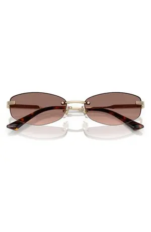 JIMMY CHOO 57mm Oval Sunglasses - Pink Gold