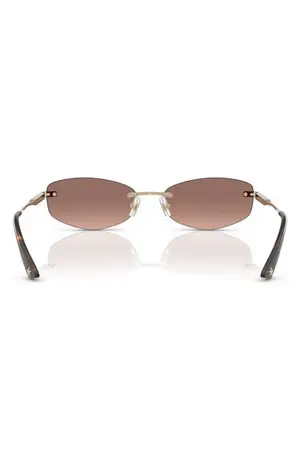 JIMMY CHOO 57mm Oval Sunglasses - Pink Gold