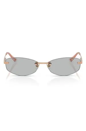 JIMMY CHOO 57mm Oval Sunglasses - Rose Gold