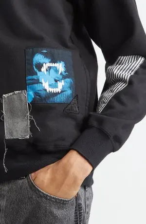 Undercover Distressed Patchwork French Terry Sweatshirt