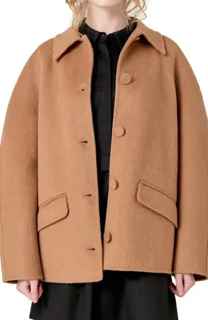 English Factory Oversized Wool Coat