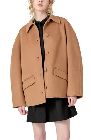 English Factory Oversized Wool Coat