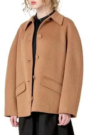 English Factory Oversized Wool Coat
