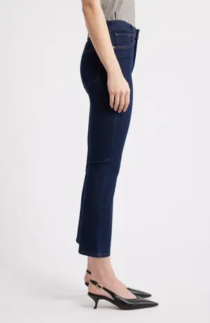 FRAME The Reboot High-rise Cropped Flare Jeans - Rinse