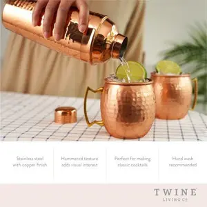 TWINE Hammered Mule Mug And Cocktial Shaker