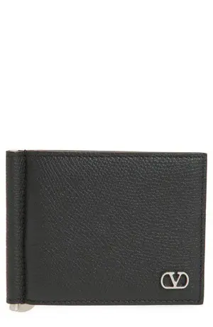 Valentino Garavani Vlogo Leather Bifold Wallet - Black
