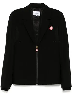 Casablanca Zip-up Mesh Panel Blazer