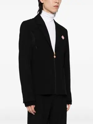 Casablanca Zip-up Mesh Panel Blazer