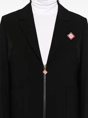 Casablanca Zip-up Mesh Panel Blazer