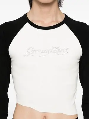 GROUND ZERO Crystal-embellished T-shirt