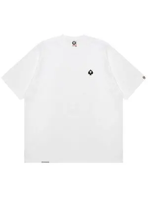 AAPE BY *A BATHING APE Logo Appliqué Cotton T-shirt - Yellow