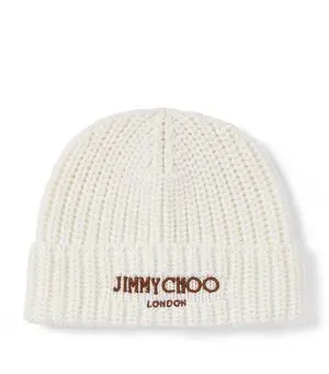 JIMMY CHOO Yuki Virgin Wool Beanie
