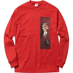 Supreme Mike Hill Snake Trap Long Sleeve Tee Shirt - Red