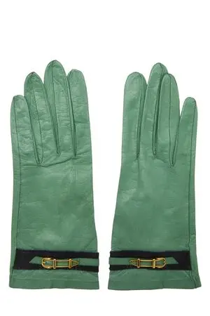 Hermès Lambskin Leather Gloves - Green
