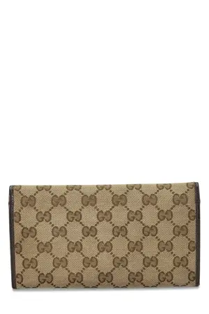 Gucci Original Gg Canvas Long Wallet - Brown