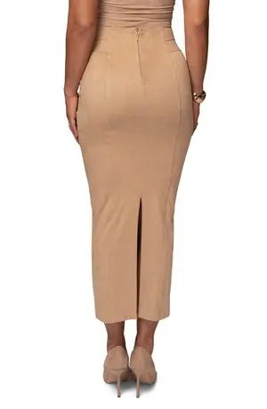 JLUXLABEL Phoenix Faux Suede Pencil Skirt