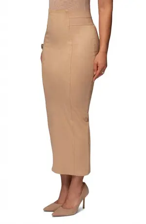 JLUXLABEL Phoenix Faux Suede Pencil Skirt