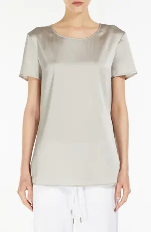 MM BY MAX MARA Mm Cortona Stretch Silk Top