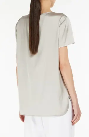 MM BY MAX MARA Mm Cortona Stretch Silk Top
