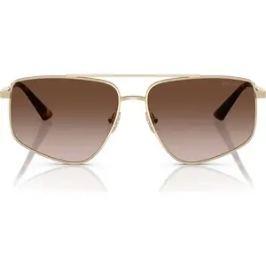 JIMMY CHOO Jimmy Choo 58mm Pilot Sunglasses Brown Gradient