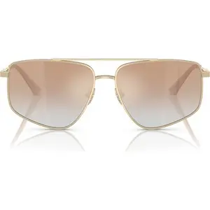 JIMMY CHOO 58mm Pilot Sunglasses - Pale Gold