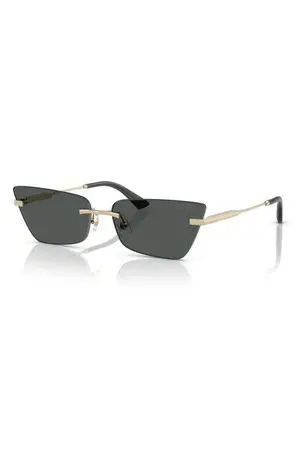 JIMMY CHOO 60mm Cat Eye Sunglasses - Pale Gold