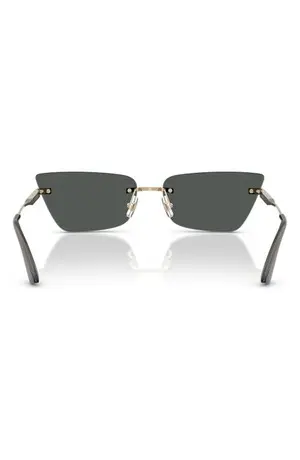JIMMY CHOO 60mm Cat Eye Sunglasses - Pale Gold