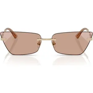 JIMMY CHOO 60mm Cat Eye Sunglasses - Pale Gold/brown Gradient