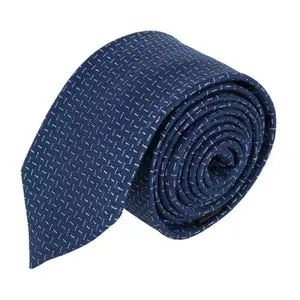 Trafalgar Baldwin Metallic Dash Necktie - Navy