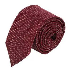Trafalgar Baldwin Metallic Dash Necktie - Red