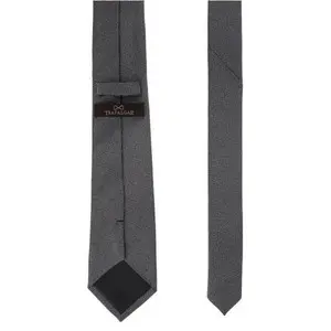 Trafalgar Janus Metallic And Silk Necktie - Silver