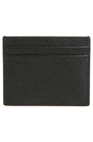 Valentino Garavani Rockstud Leather Card Holder - Black