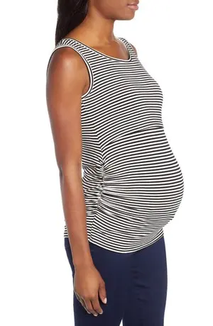 ANGEL MATERNITY Maternity Nursing Tank - Navy