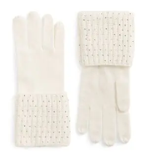 WILLIAM SHARP Crystal-embellished Maeve Gloves