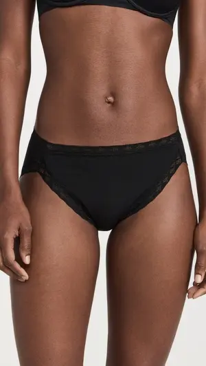 Natori Bliss French Cut Panties 6 Pack - Black/cafe