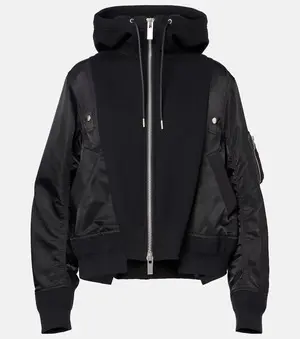 Sacai Full Zip Sweatshirts Hoodies For Women