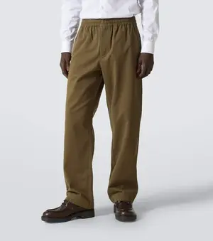 Burberry Cotton Straight Pants - Green