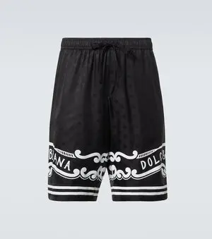 Dolce & Gabbana Paisley Silk Twill Bermuda Shorts