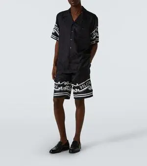 Dolce & Gabbana Paisley Silk Twill Bermuda Shorts