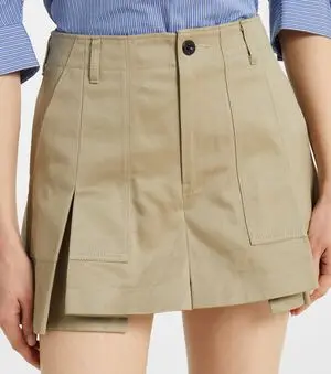 Sacai Cotton Shorts - Beige