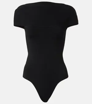 Khaite Basile Jersey Bodysuit - Black