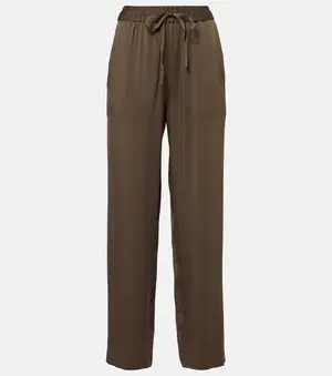 Isabel Marant Étoile Kendry Satin Wide-leg Pants - Brown