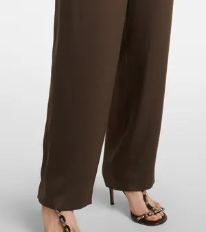 Isabel Marant Étoile Kendry Satin Wide-leg Pants - Brown