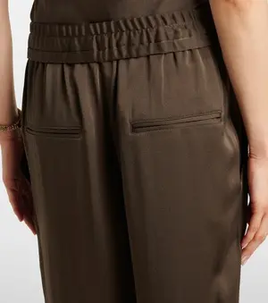 Isabel Marant Étoile Kendry Satin Wide-leg Pants - Brown