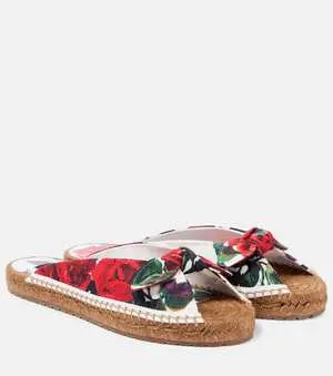 Dolce & Gabbana Floral Espadrille Slides - Multicoloured