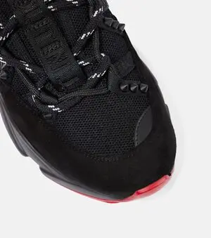 CHRISTIAN LOUBOUTIN Trailnrun Suede-trimmed Sneakers - Black